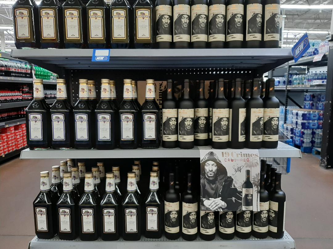 end cap wine display at Walmart – Mrs. HomeFree